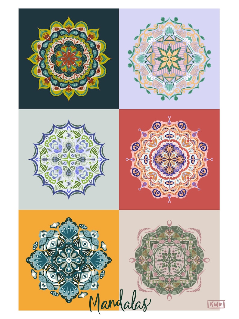 Mandalas Digital Painting - Etsy