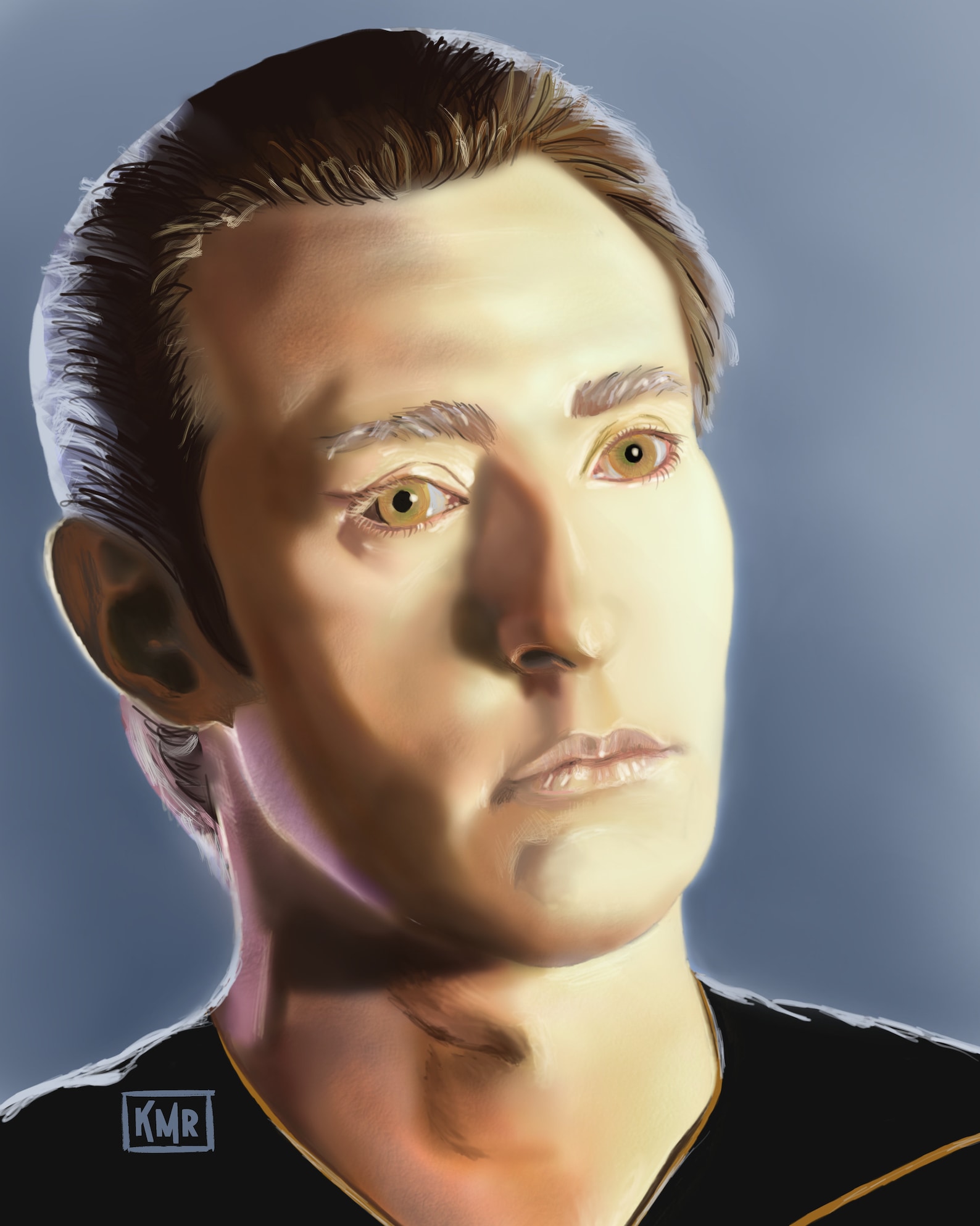 Commander Data, Star Trek Next Generation Digital Portrait - Etsy