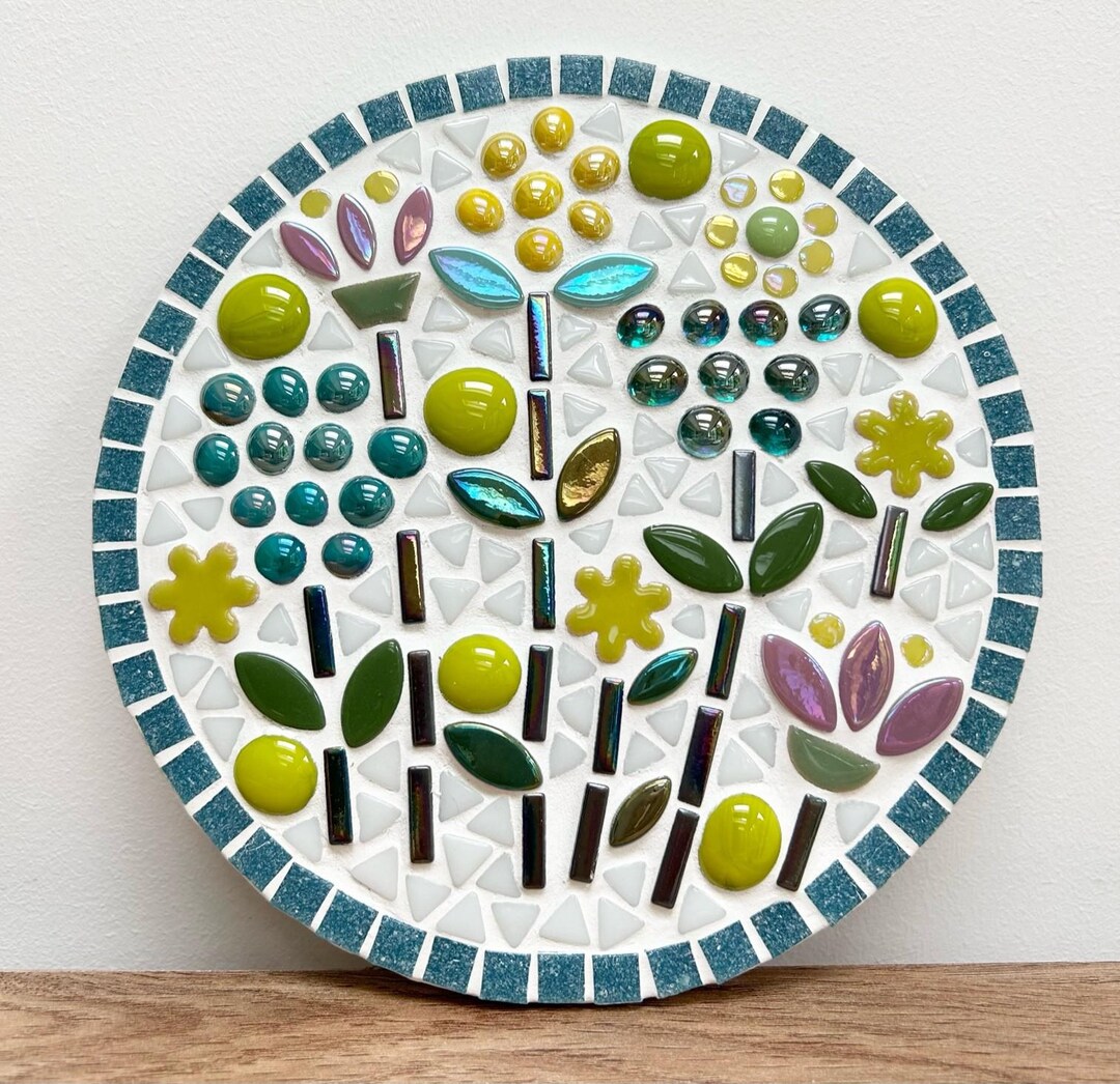 20 Cm Flowers Mosaic Kit, DIY Mosaic Craft Kit, Make Your Own Mosaic ...