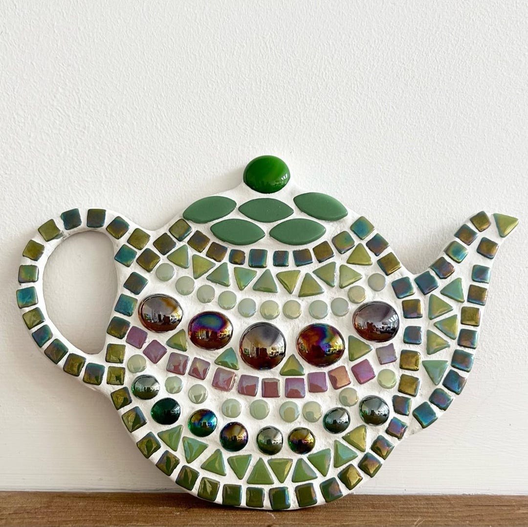 Teapot Mosaic Kit, DIY, Make Your Own Mosaic, Mosaic Craft Kit, Craft ...