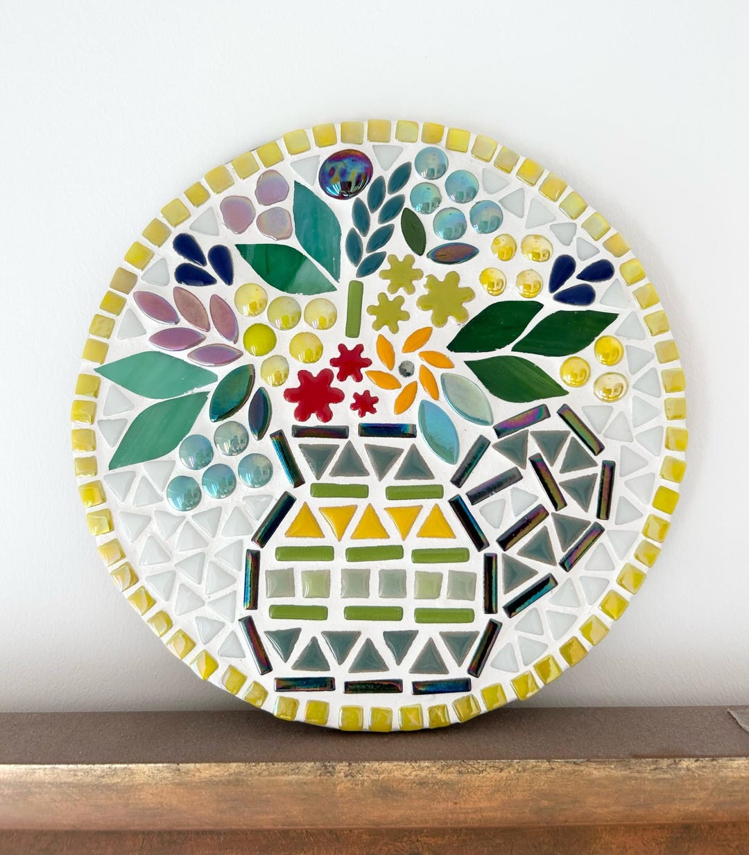 20 Cm Jug of Flowers Mosaic Kit, DIY, Make Your Own Mosaic, Mosaic Gift ...