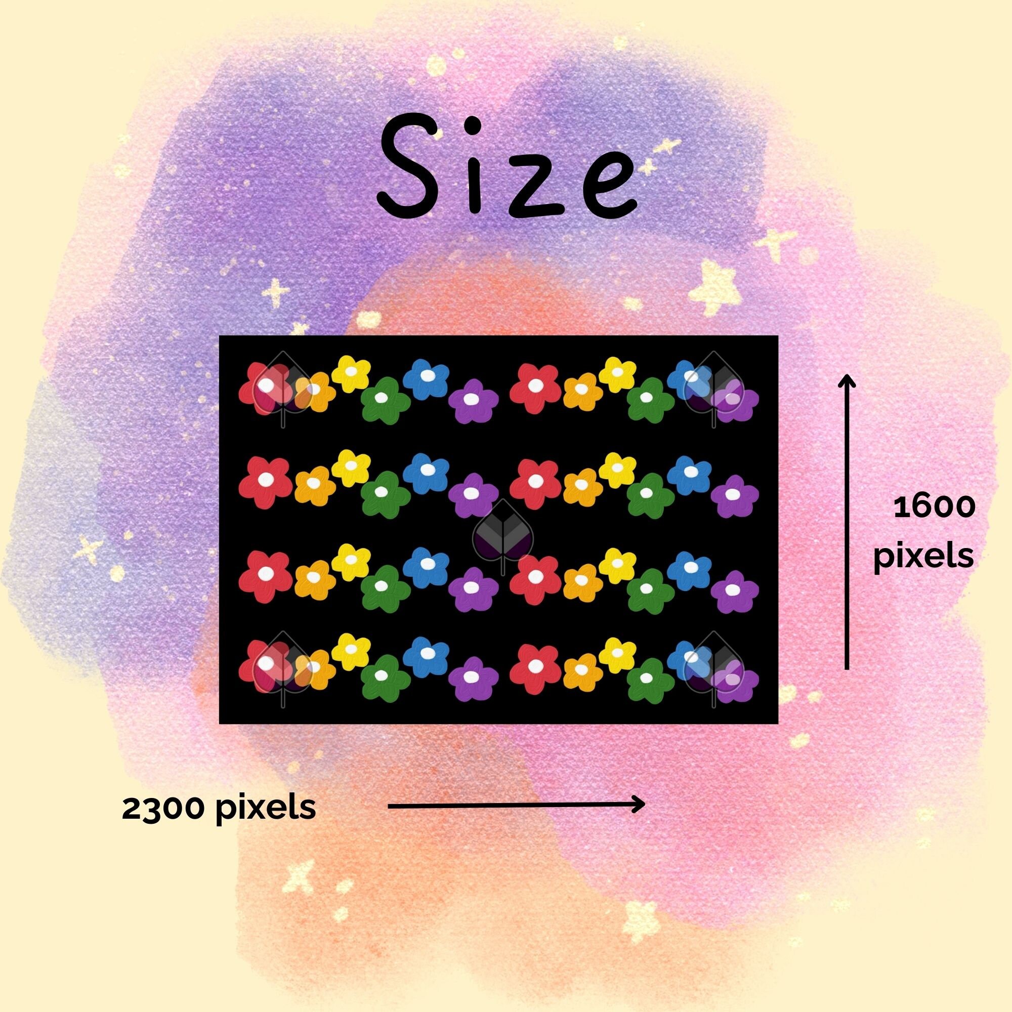 Pride Flowers Tablet Wallpaper, Flower Patterned iPad Background, Queer ...