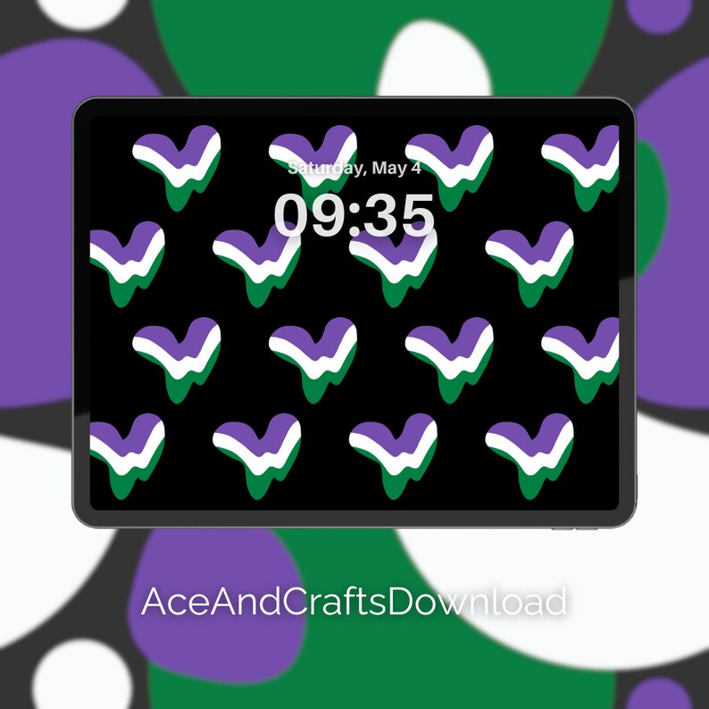 3 Pack Genderqueer Hearts Wallpapers, GQ Pride Flag Gift, Lgbtq Heart ...