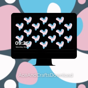 Trans Hearts Computer Wallpaper, Heart Patterned Desktop Background ...