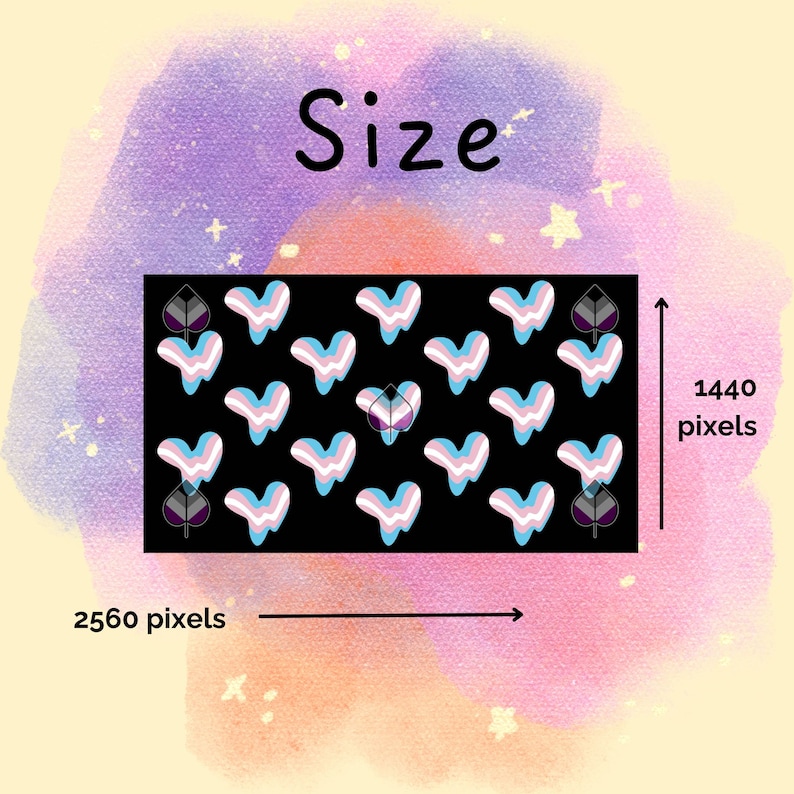 Trans Hearts Computer Wallpaper, Heart Patterned Desktop Background ...