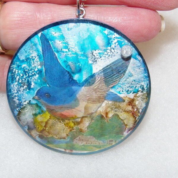 Alcohol Ink Pendant - Etsy