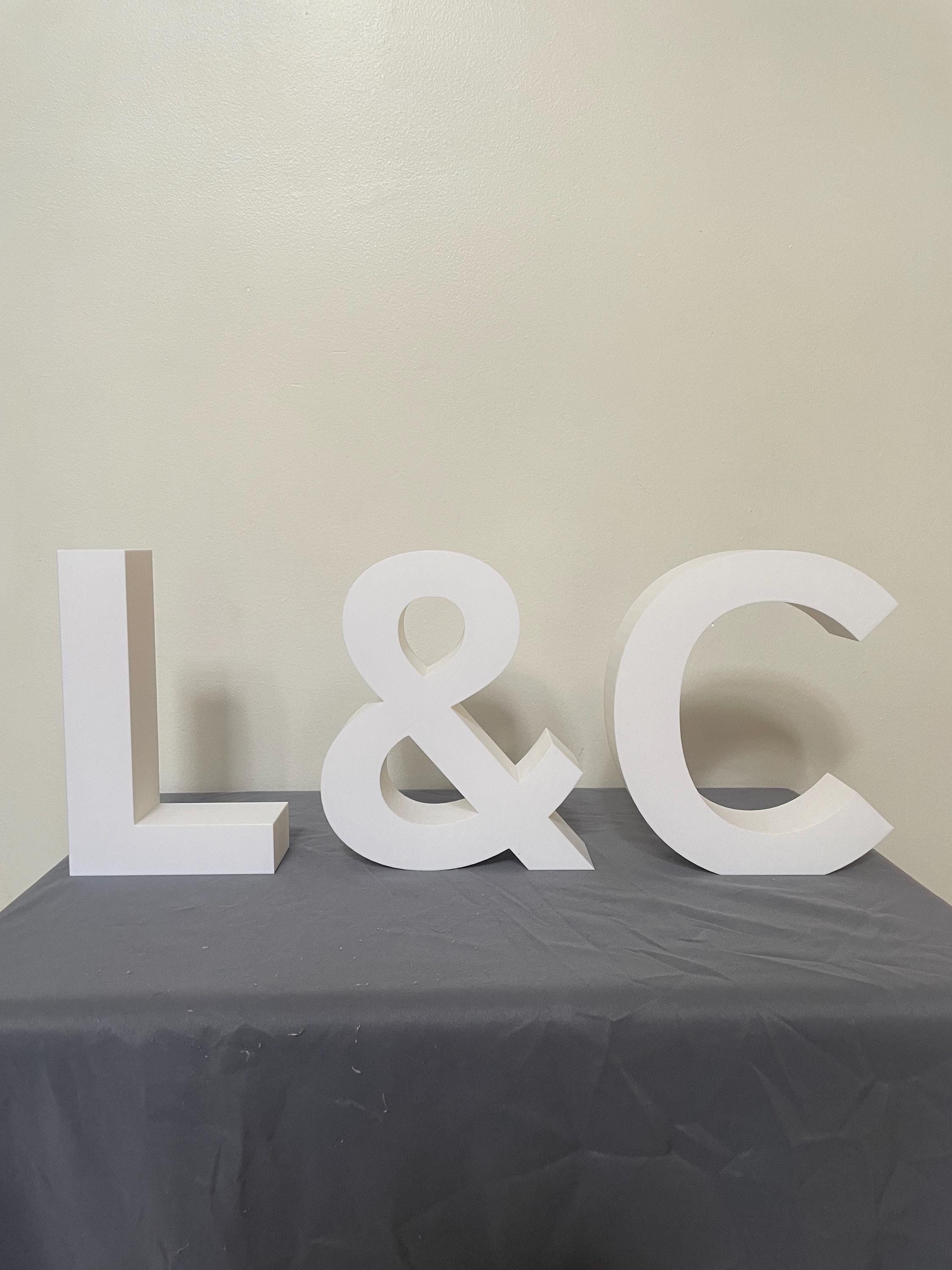 Wedding Initials Sign: Customizable Bride & Groom Letters, Decorations ...