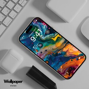 Splash Paint Universe iPhone Wallpaper | Colorful - Etsy