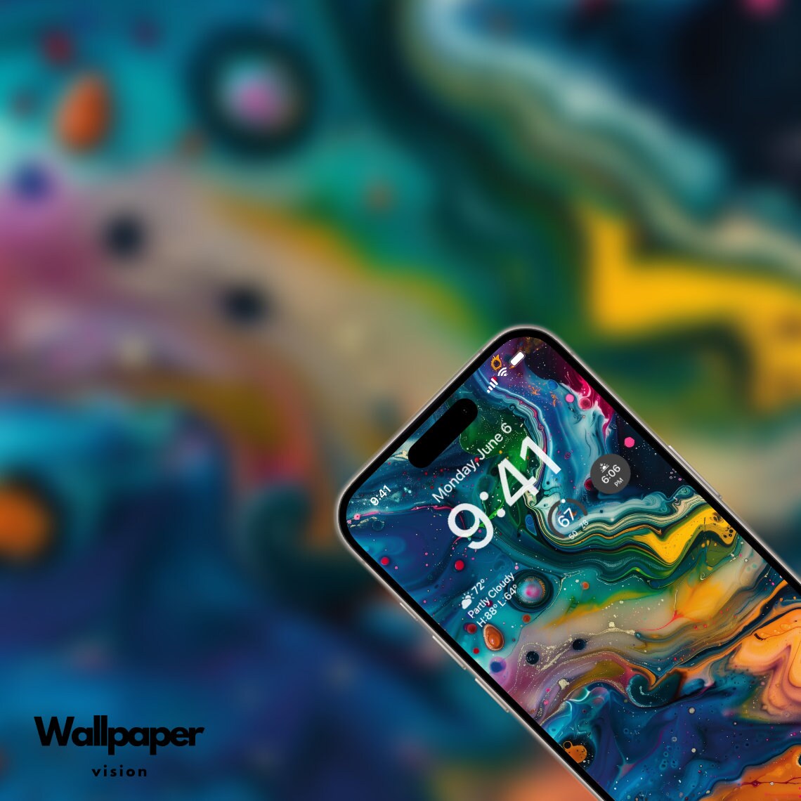 Splash Paint Universe iPhone Wallpaper | Colorful - Etsy