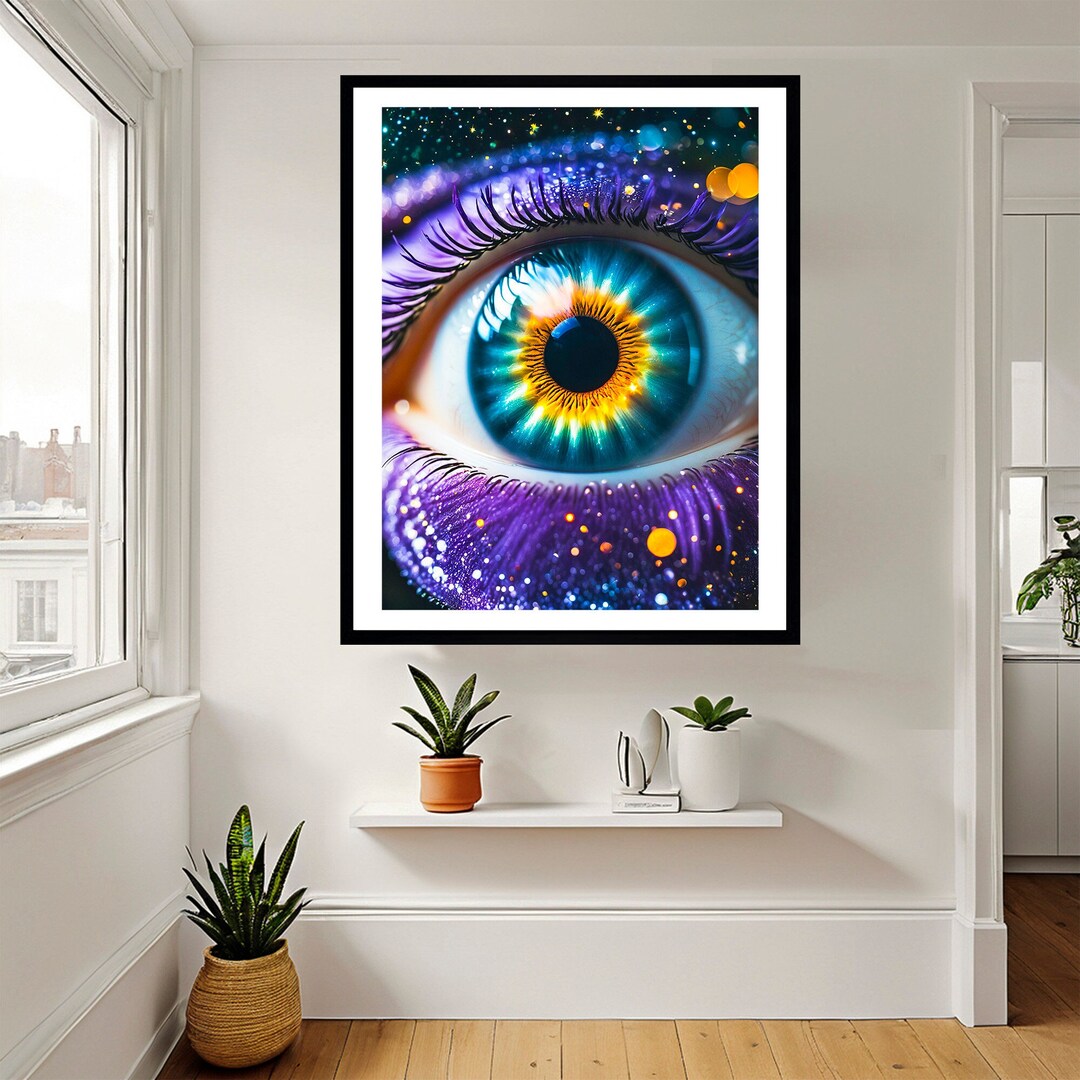 Eye Digital Art Print, AI Generated, Wall Art, AI Art, Digital Download ...