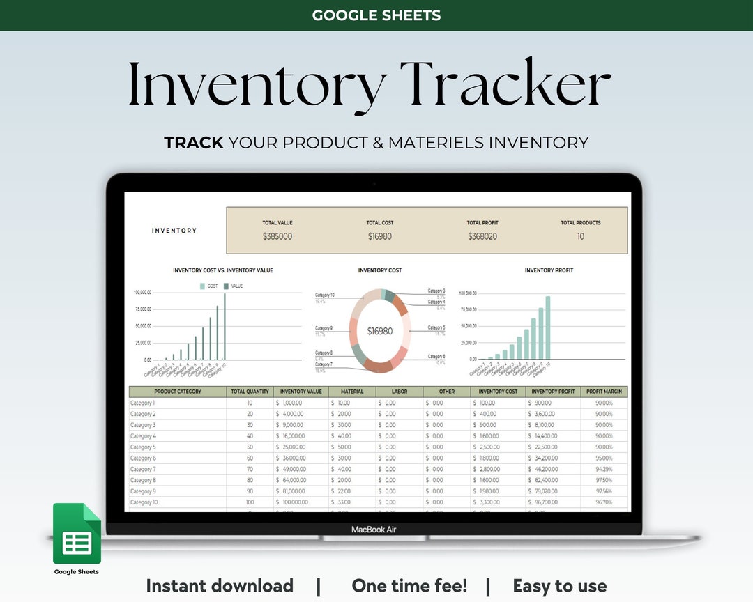 Inventory Tracker Spreadsheet Inventory Management Inventory Tracker ...