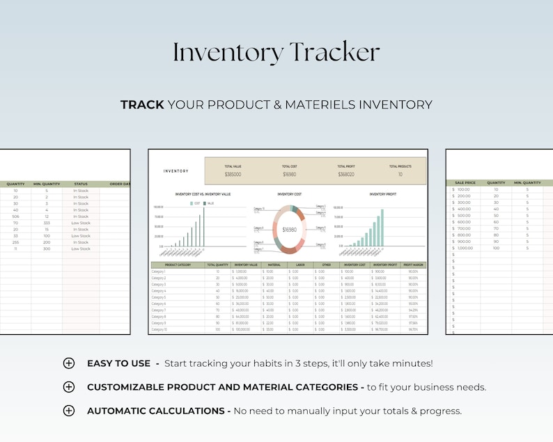 Inventory Tracker Spreadsheet Inventory Management Inventory Tracker Small Business Inventory ...