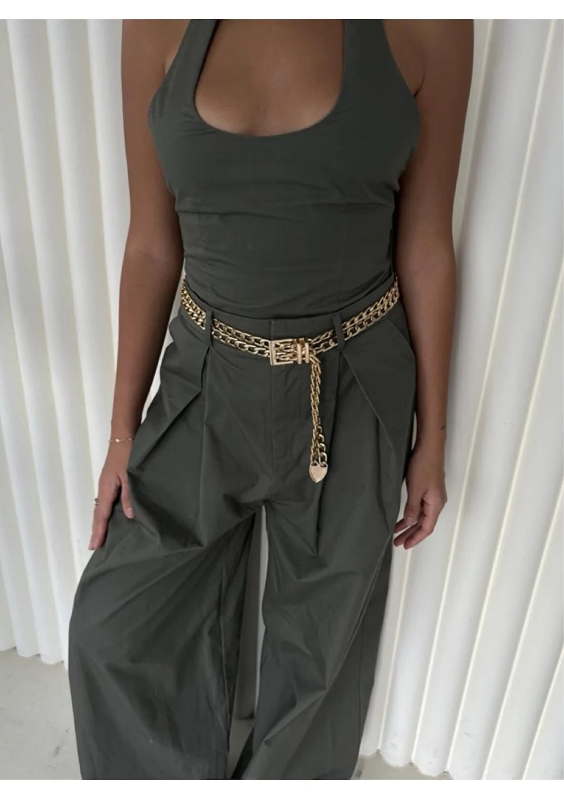 Women's Gold Double Chain Belt, Women's Belt, Chain, Gift, Gold Fashion ...