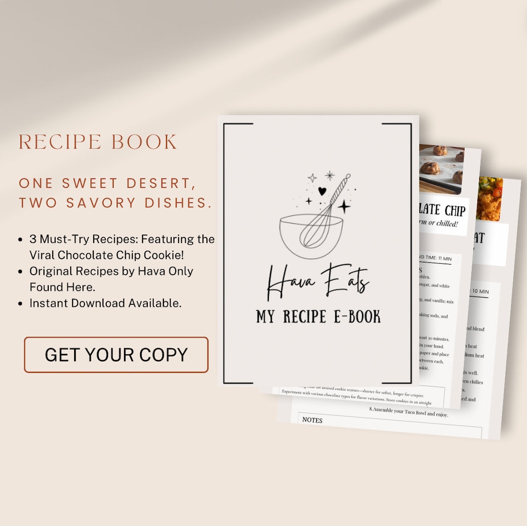 Original Recipe E-book by Hava Eats: One Sweet Desert and Two Savory ...