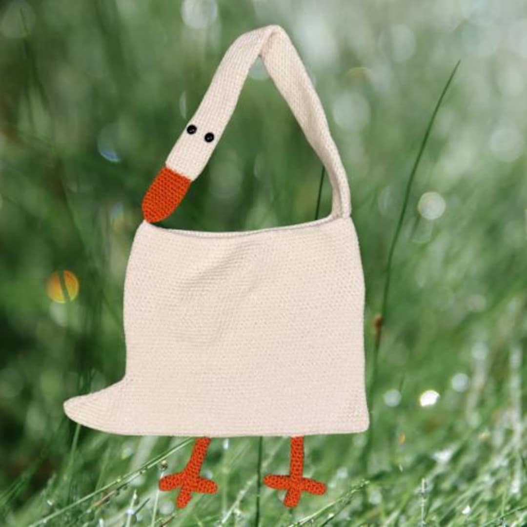 Crocheted Goose Tote Bag - Etsy