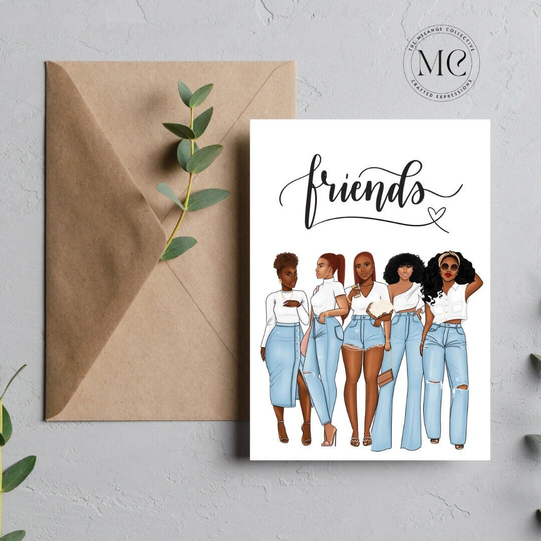 African American Friends Greeting Card | Ethnic Greeting Card | Cards ...