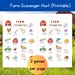 Farm Scavenger Hunt for Kids, Outdoor Farm Scavenger Hunt, Farm ...