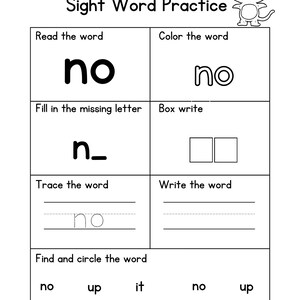 100 Printable Sight Word Practice Worksheets Prek - 1st Grade ...