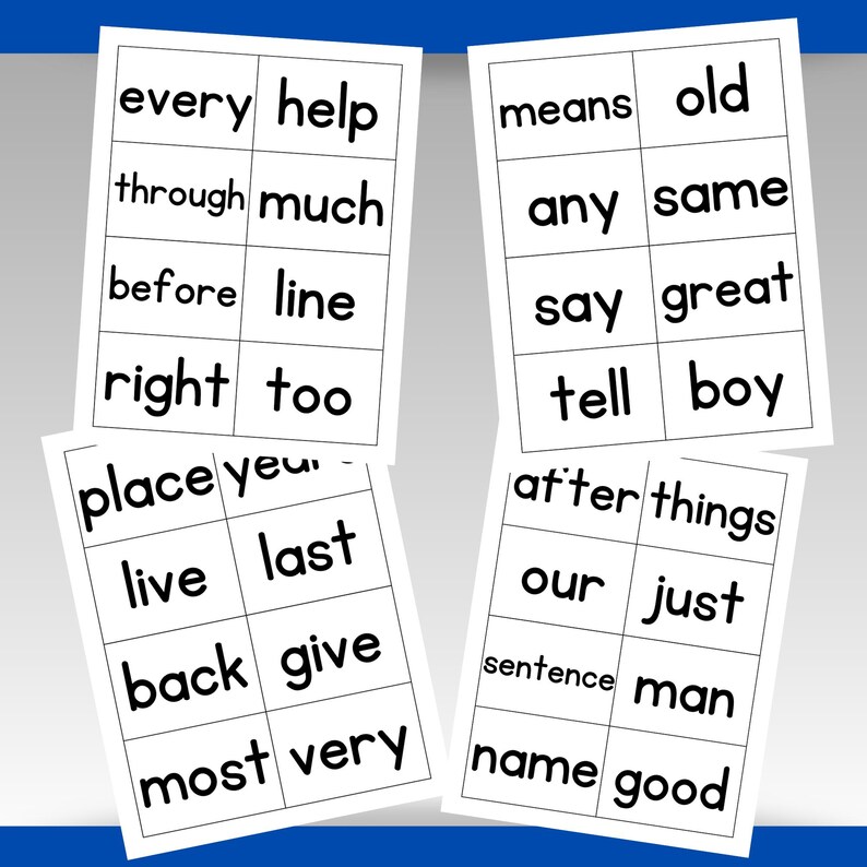 Printable Fry Second 100 Sight Words Flashcards With Words List. Prek ...