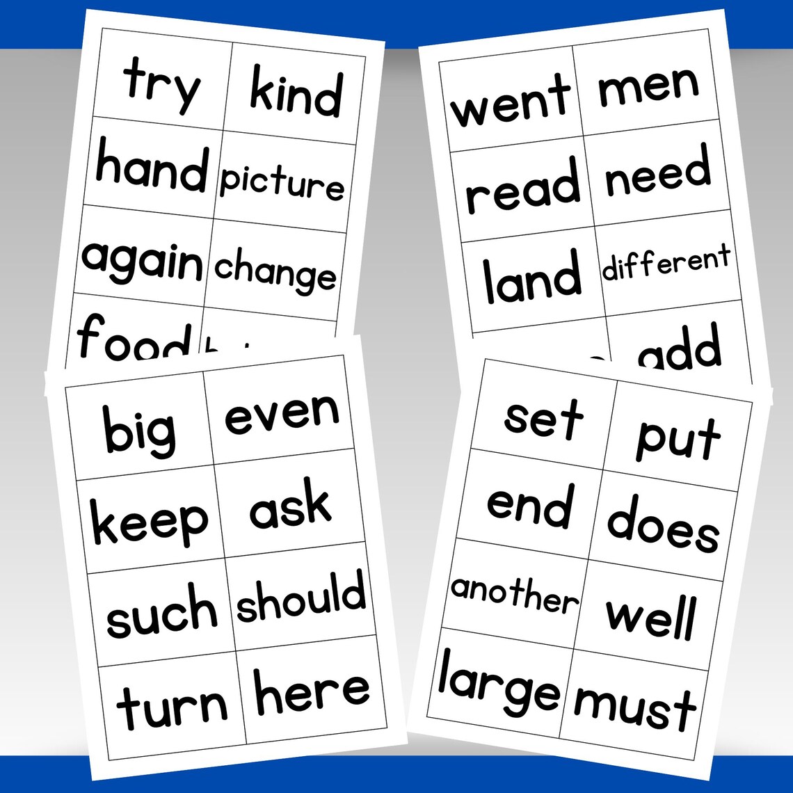 Printable Fry Second 100 Sight Words Flashcards With Words List. Prek ...