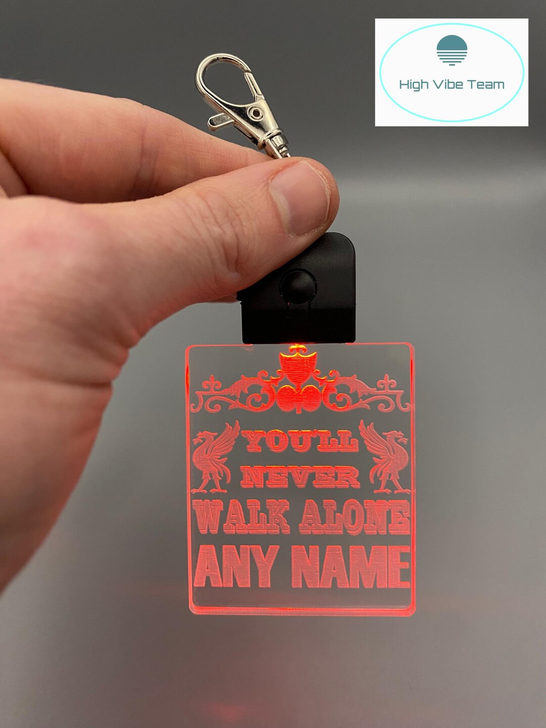 Personalised Liverpool Youll Never Walk Alone LED Keychain / Keyring - Etsy