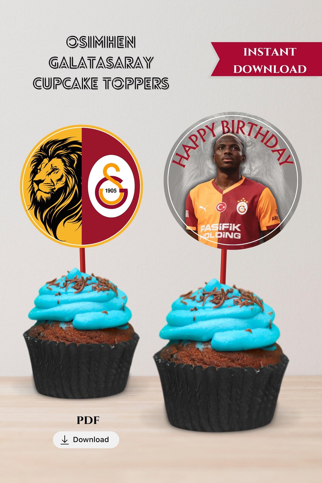 Custom Victor Osimhen Cake Topper: Personalized Soccer Birthday ...