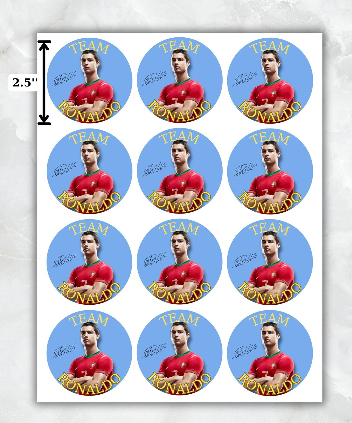 Messi & Ronaldo Cupcake Toppers, Soccer Birthday Party (PDF) - Etsy