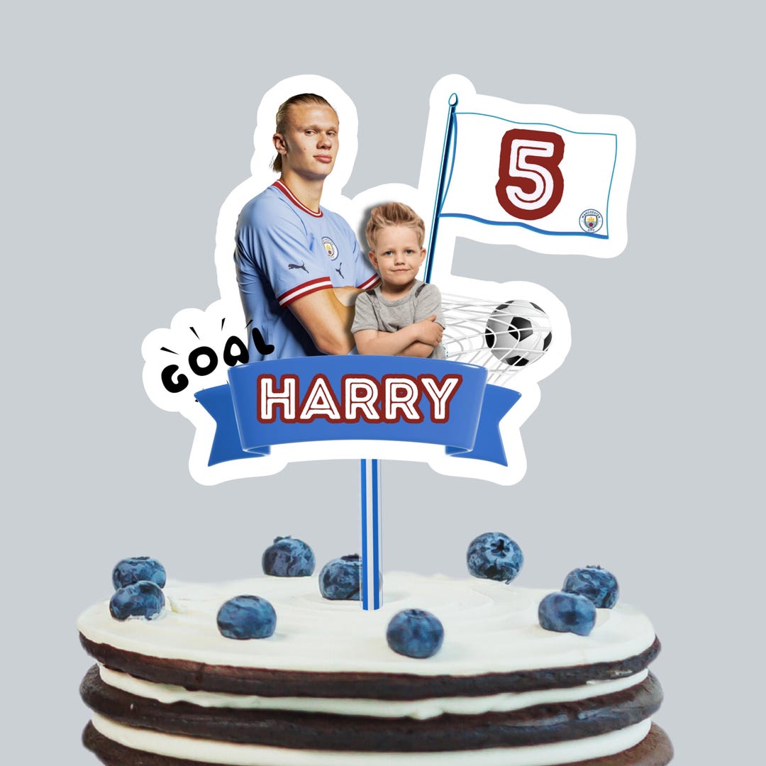 Personalized Haaland Cake Topper: Custom Soccer Birthday (PDF Download ...