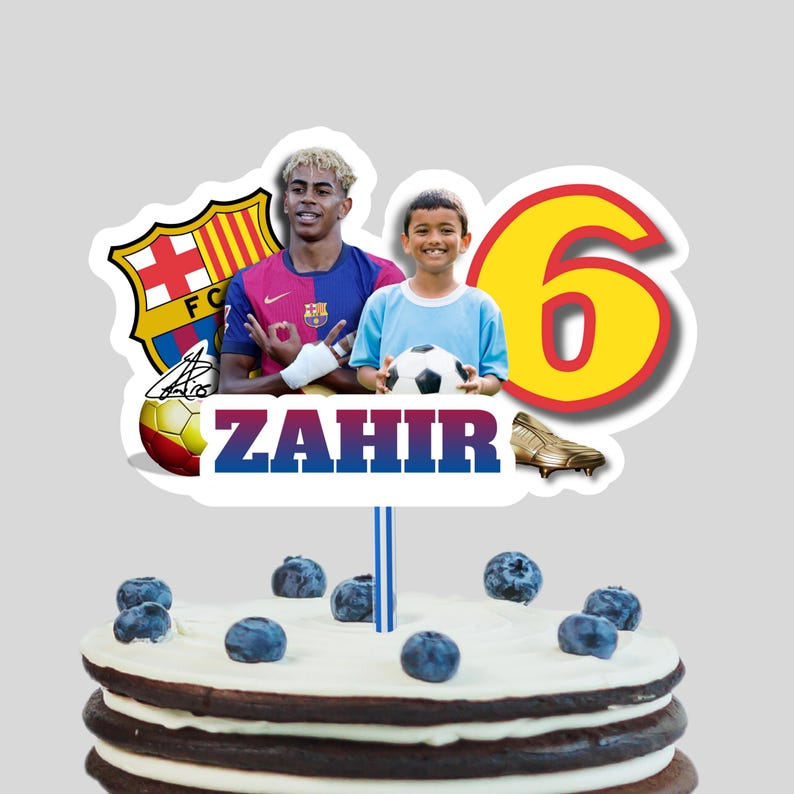 Custom Lamine Yamal Cake Topper: Personalized Soccer Birthday Party ...