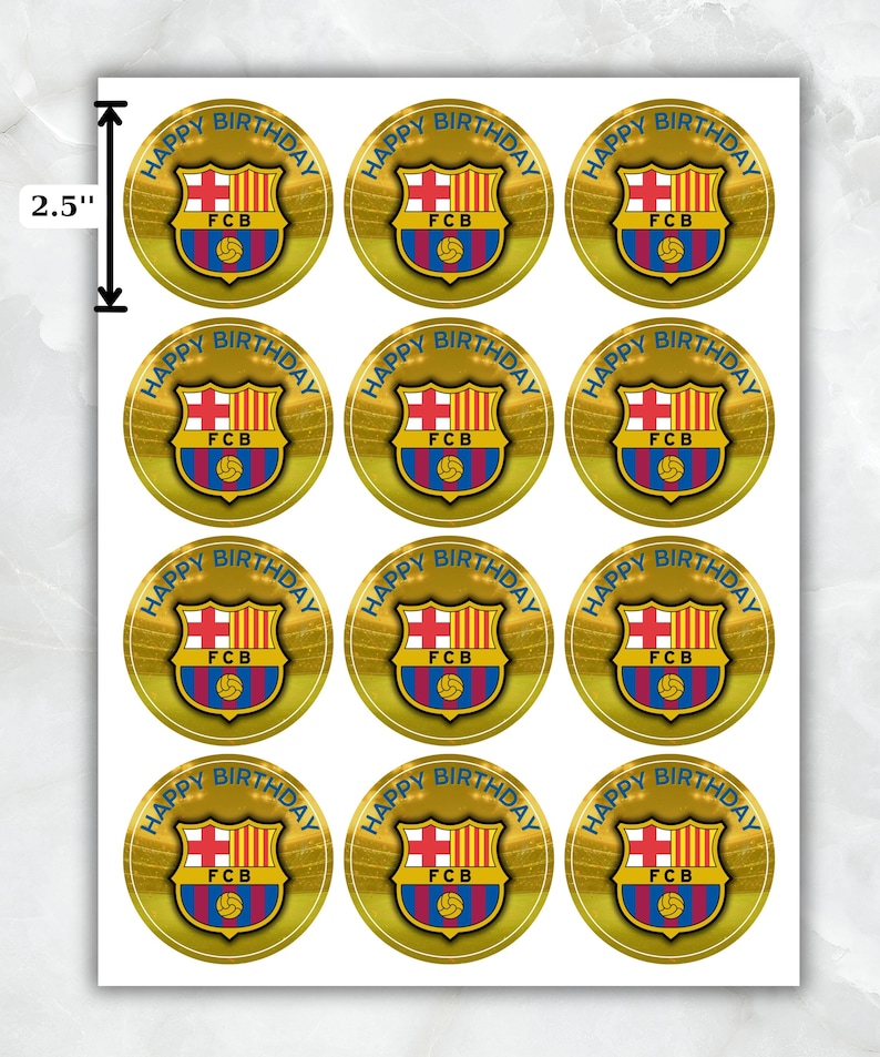 Printable Lamine Yamal Cupcake Toppers Soccer Party Football Barcelona ...