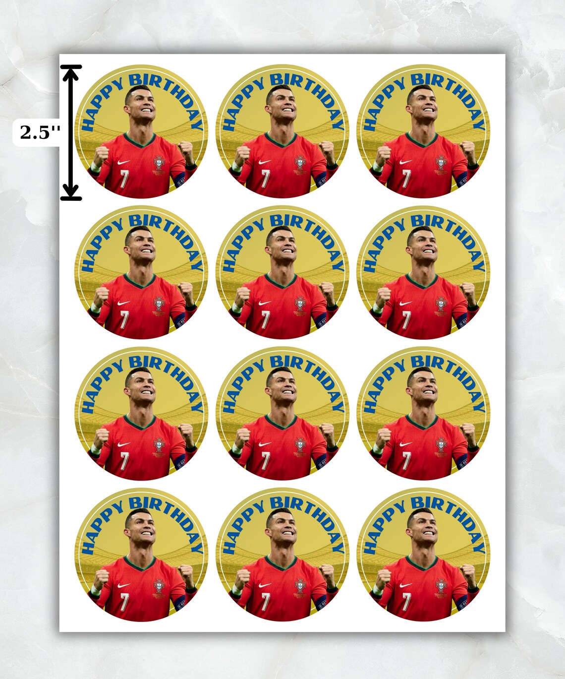 Messi & Ronaldo Cupcake Toppers, Soccer Birthday Party (PDF) - Etsy