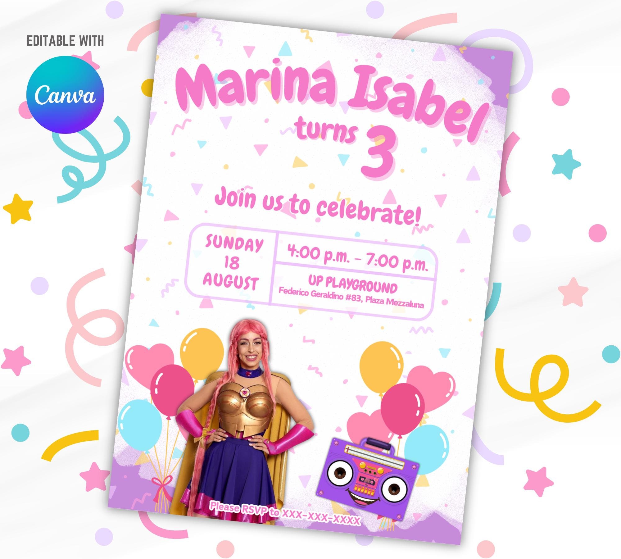 Luli Pampin Birthday Invitation | Editable Invitation | Instant Download | Cumpleaños Luli ...