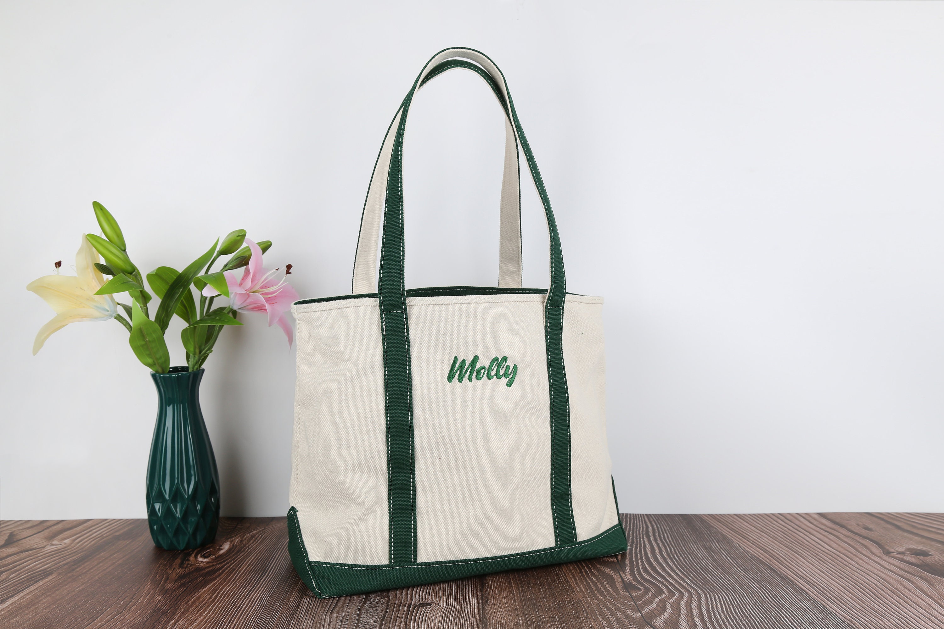Custom Boat Tote Bag With Zip, Personalized Canvas Tote Bag, Canvas ...