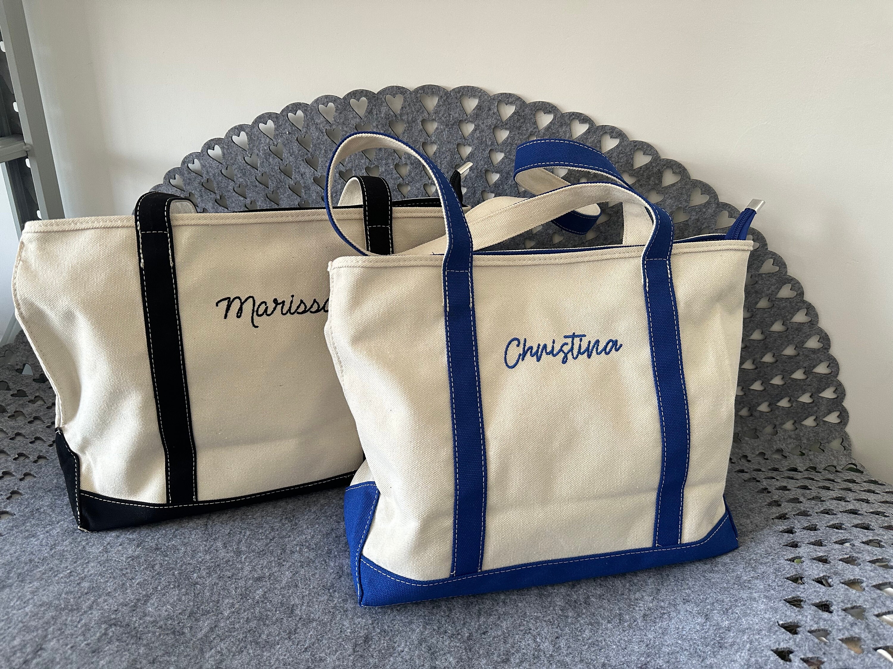 Custom Boat Tote Bag With Zip, Personalized Canvas Tote Bag, Canvas ...