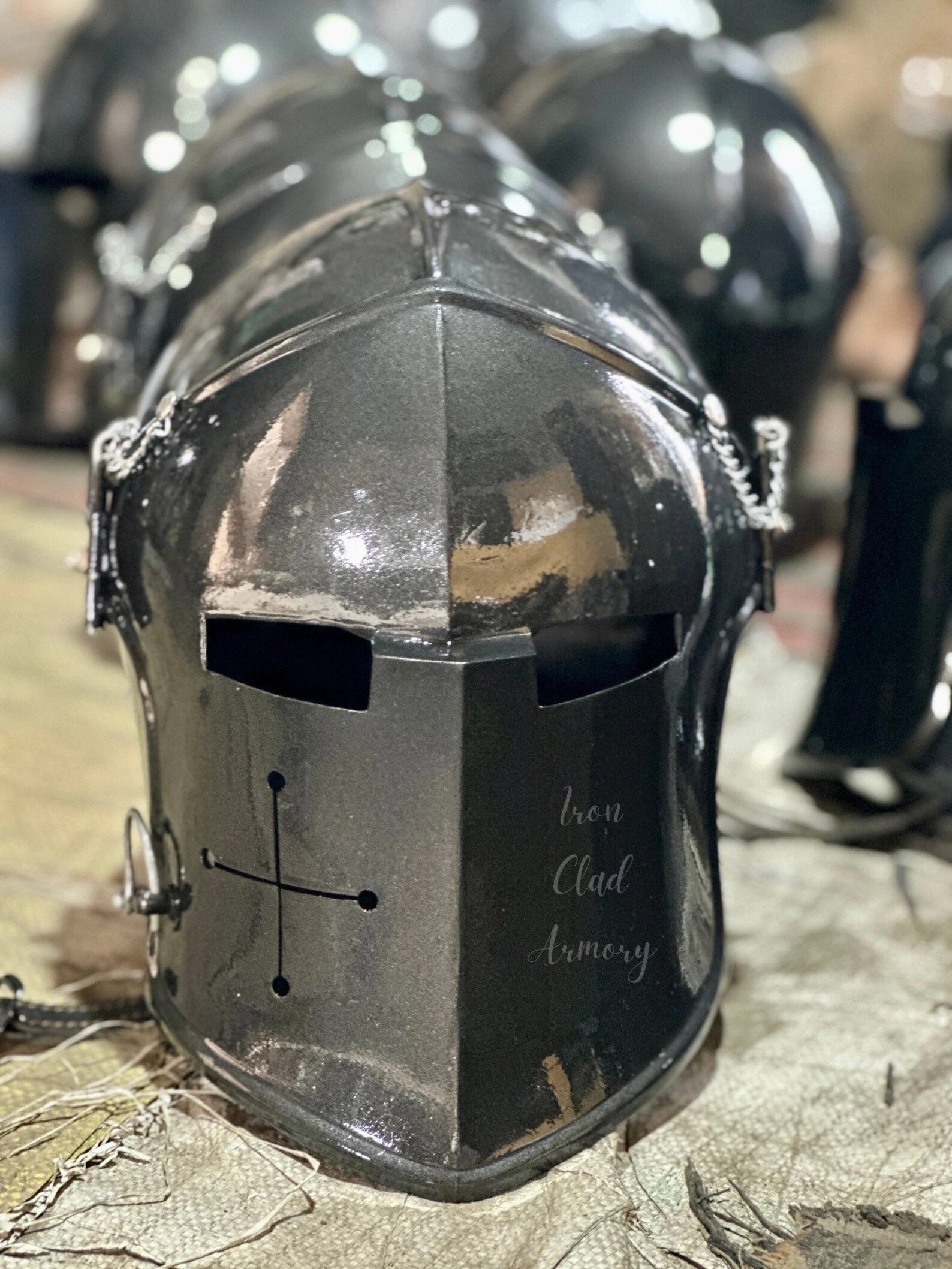 Medieval Barbute Helmet Visor Helmet Steel Knight Wearable Barbuta ...