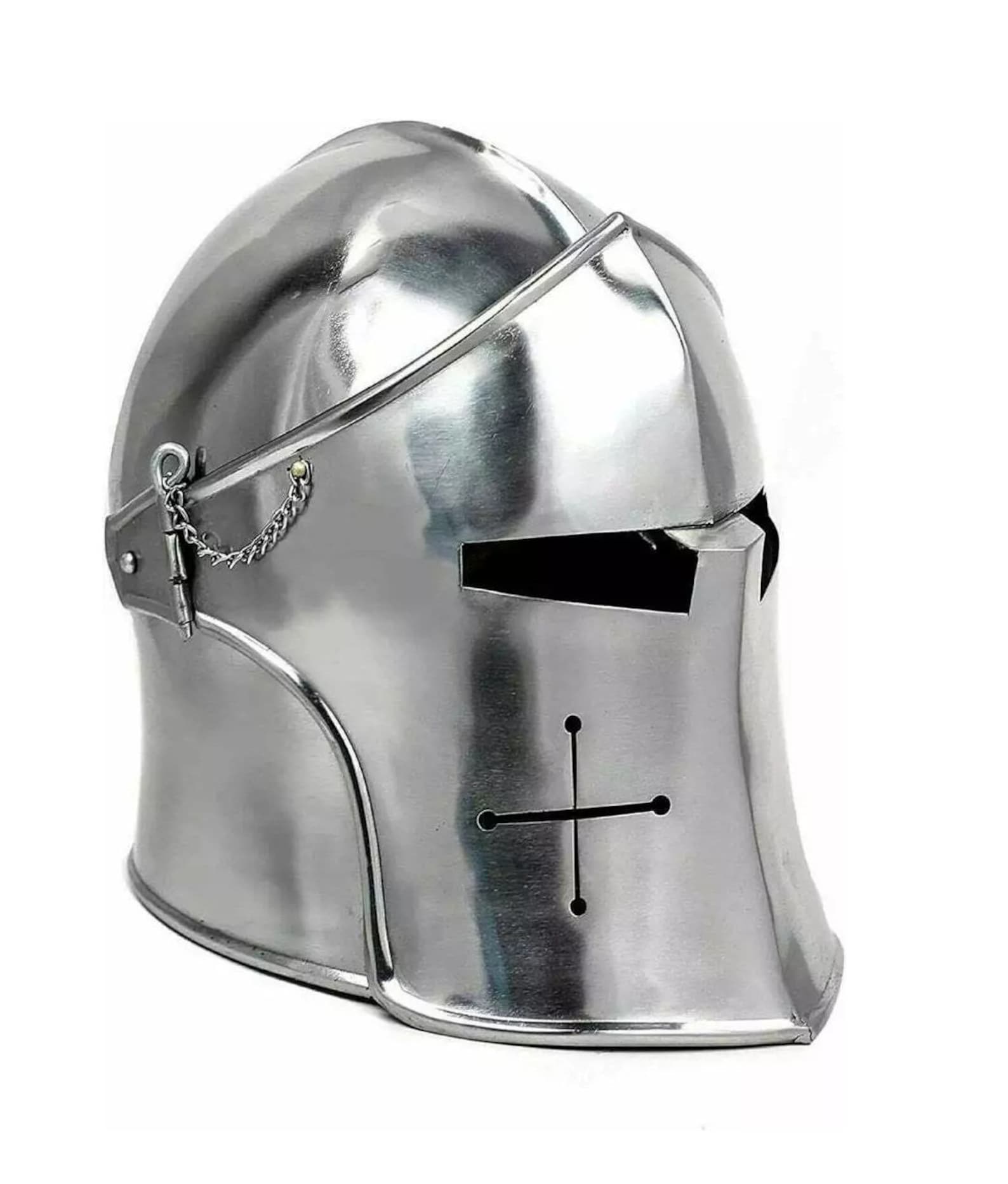 Medieval Barbute Helmet Visor Helmet Steel Knight Wearable Barbuta ...