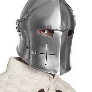 Barbute Helmet Medieval Visor Helmet Steel Knight Wearable Helmet Liner ...