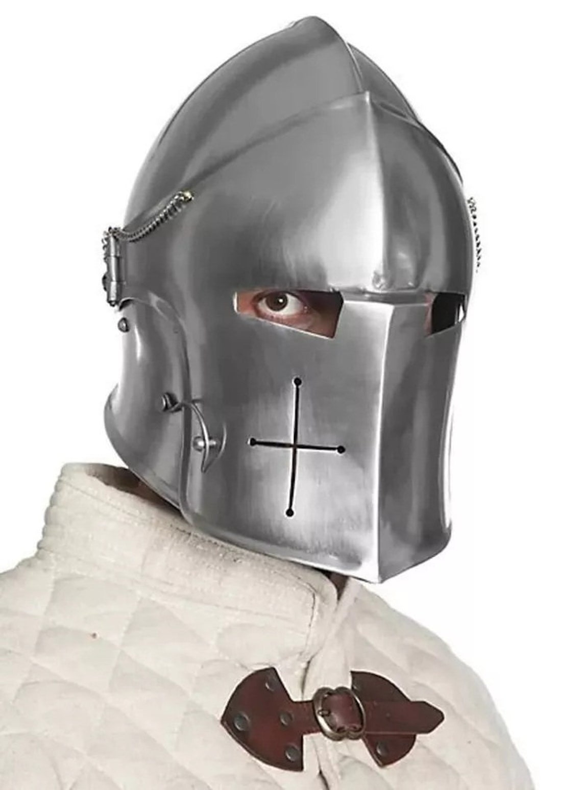 Medieval Barbute Helmet Visor Helmet Steel Knight Wearable Barbuta ...