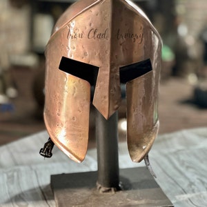 Copper Spartan Helmet 300 Movie Helmet Medieval Great King Leonidas ...