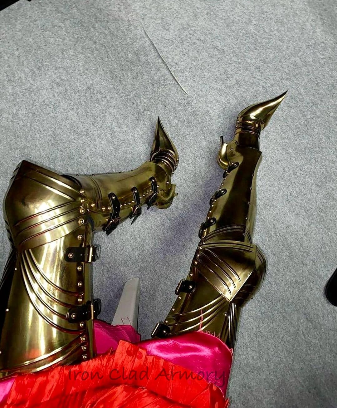 Medieval Greaves Leg Guard Knight Boots Shoes Knight Armor 18 Guage ...