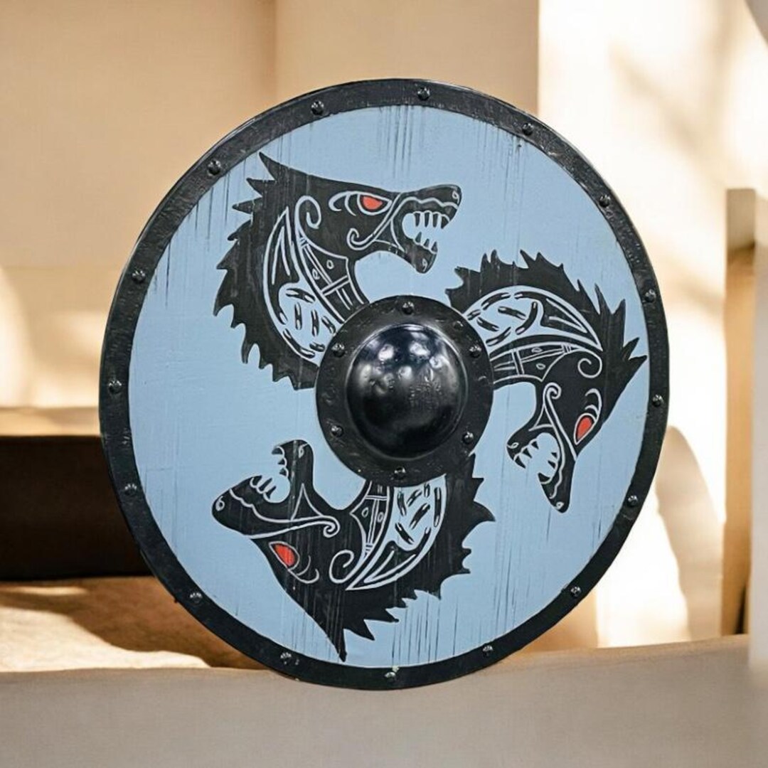 Viking Dragon Shield Eivor Valhala Ragnar Battleworn Wooden Viking ...