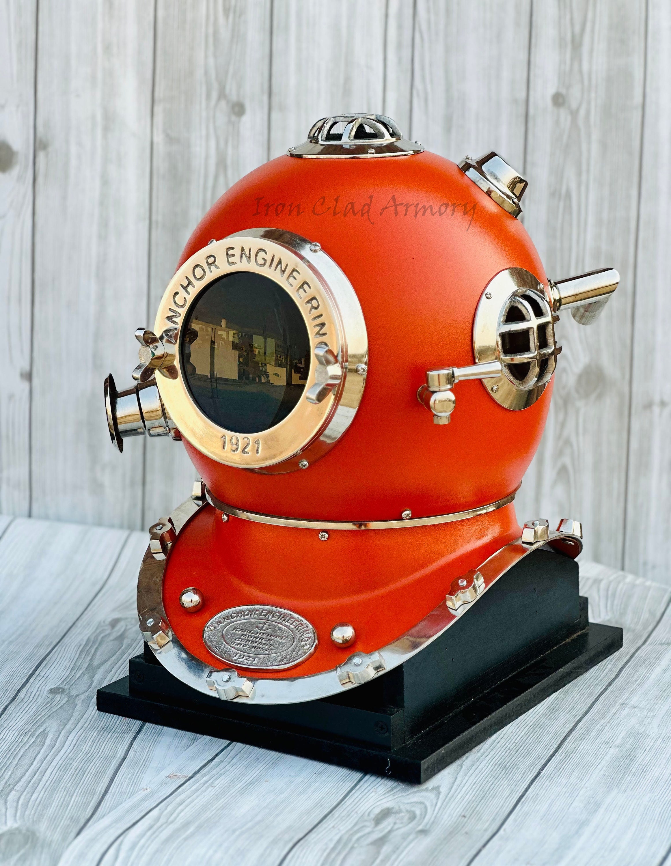 Orange Anchor Diving Helmet Divers Helmet Mark IV 18" Commando Scuba ...