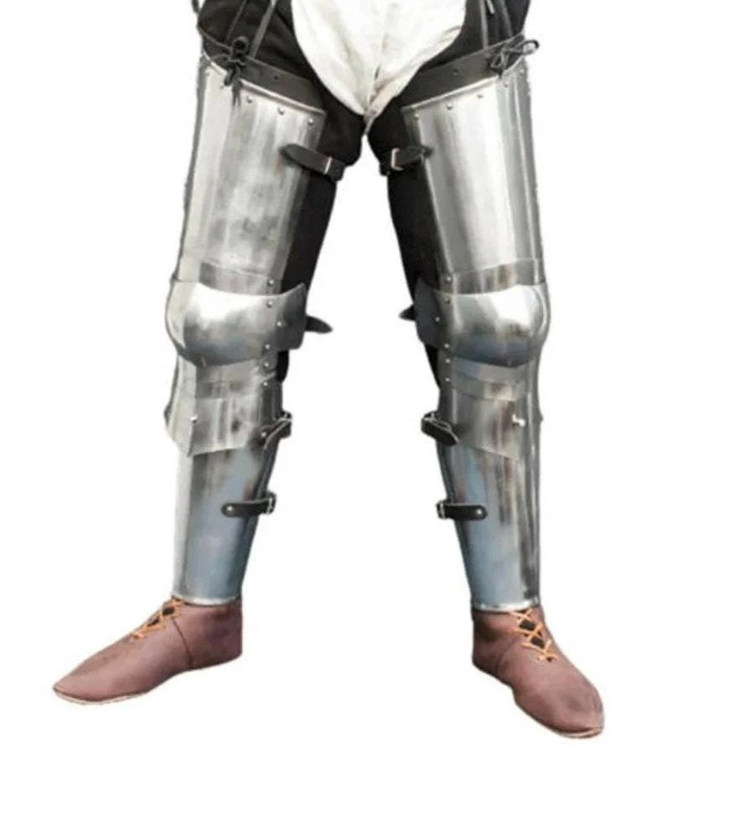 Gothic Leg Armor Greaves Medieval Armor Steel Leg Knee Guard 18 Guage ...