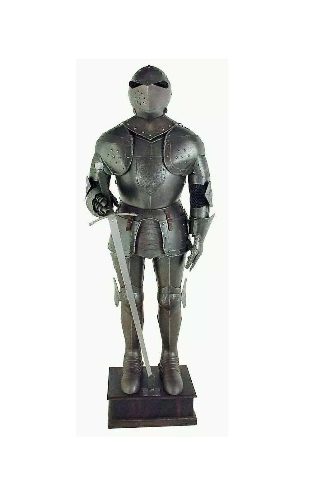 Medieval Gothic Knight Full Armor Suit Steel Blackened Armor Wearable ...