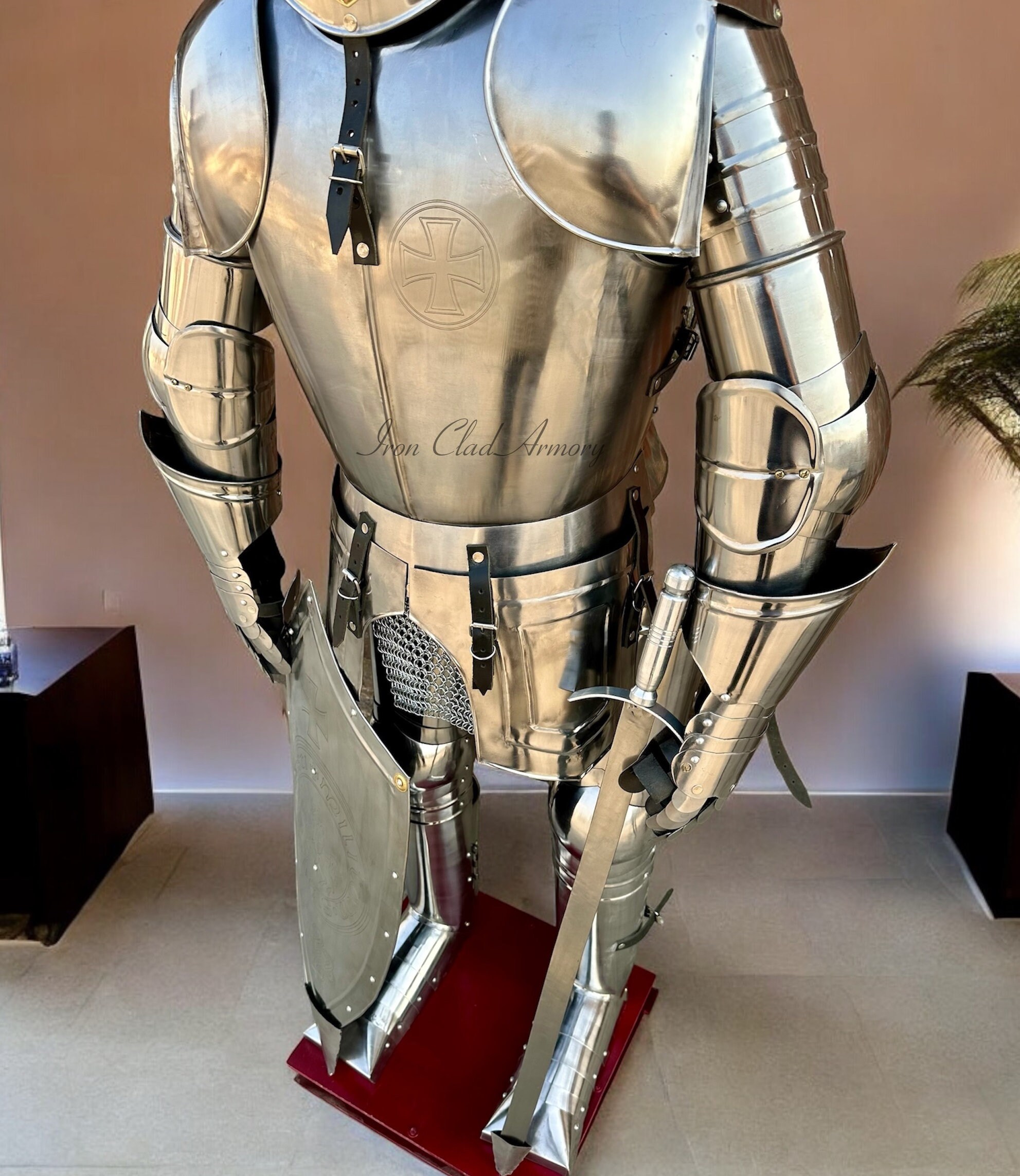 Templar Full Armor Suit Medieval Knight Crusader Armor Wearable Armor ...