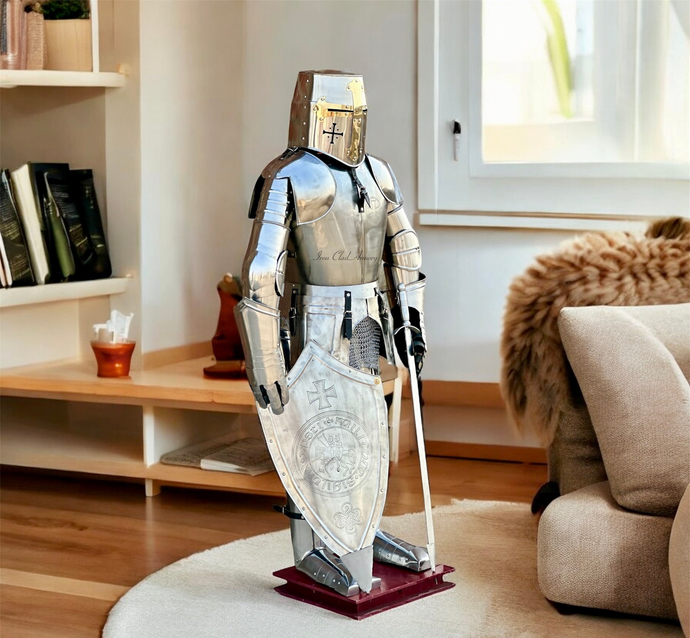 Templar Full Armor Suit Medieval Knight Crusader Armor Wearable Armor ...