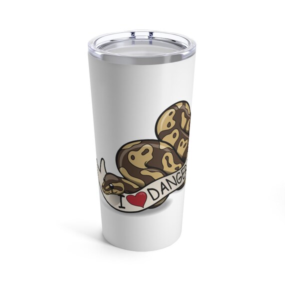 I Love Danger Noodles Funny Ball Python Snake Coffee Tumbler | Etsy