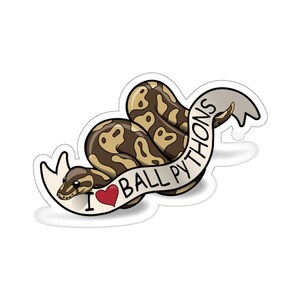 I Love Ball Pythons Kiss-cut Stickers - Etsy