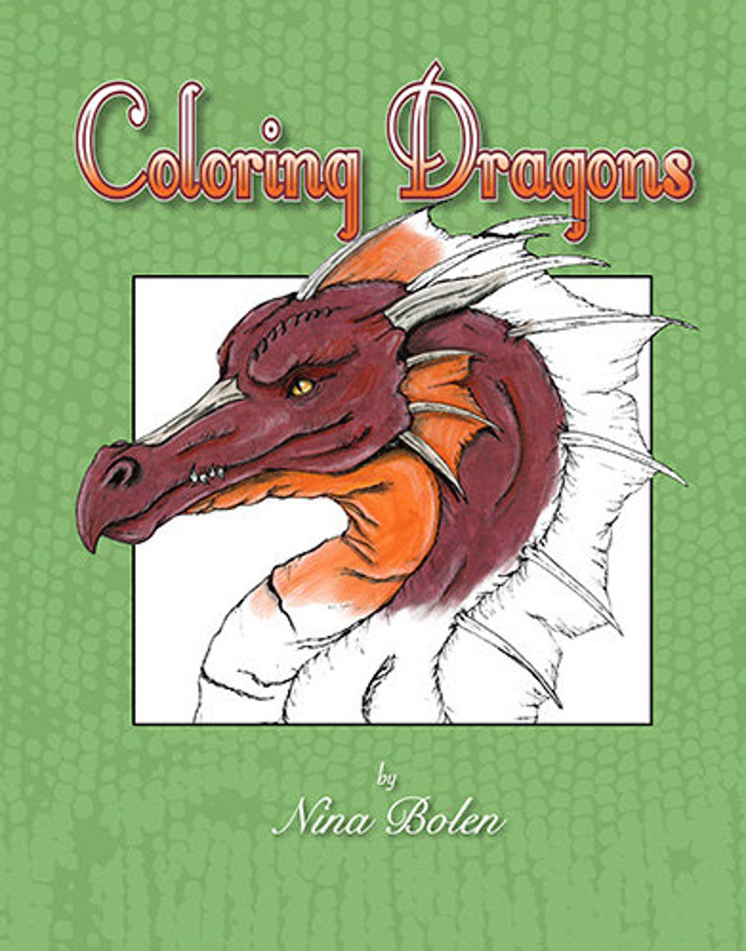 Coloring Dragons Adult Coloring Book Dragon Coloring Book by Nina Bolen ...