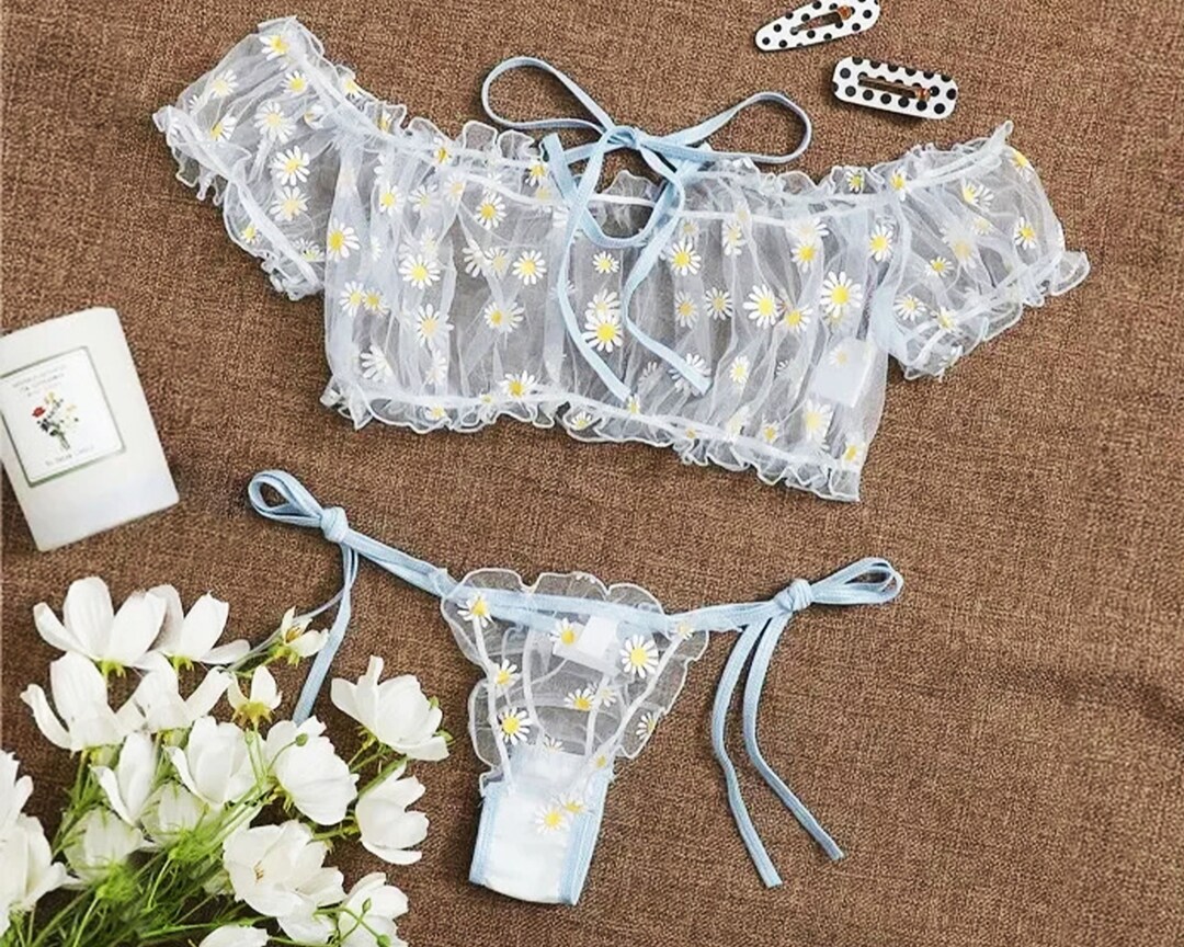 Sexy off Shoulder Lingerie Set Floral Women Underwear Erotic Hot Ultra ...